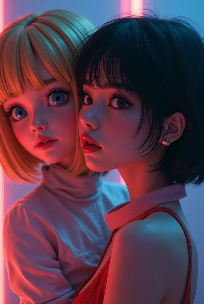 1 transgender girl, 1 girl, android 18, bulma, highly detailed - SeaArt AI