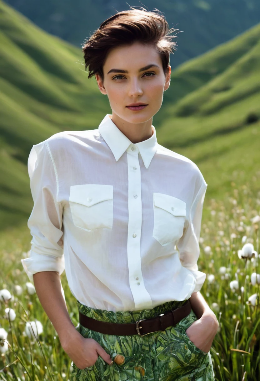 Slim European model , full frame, A highly fashionable editorial shoot ...