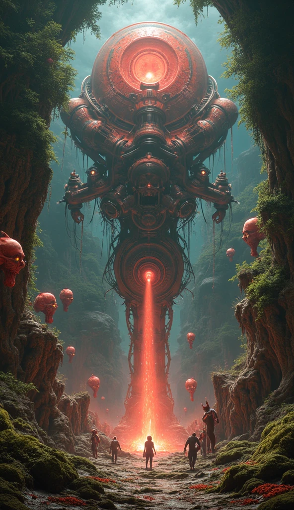 Place of Horror in the Quantum Realm. Mechanical biomorphism - SeaArt AI