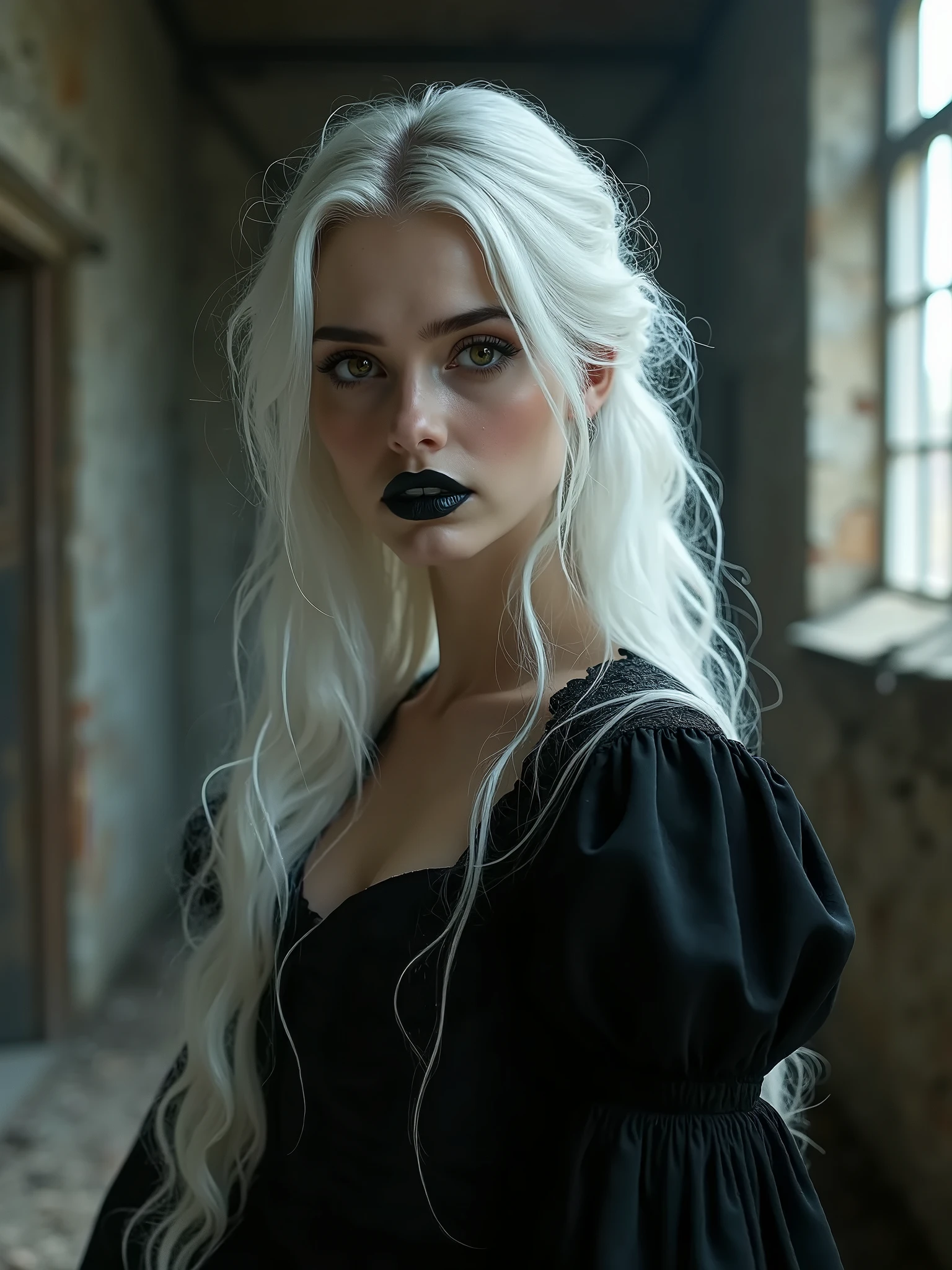 A beautiful woman about twenty-five years old, she has brown eyes ...