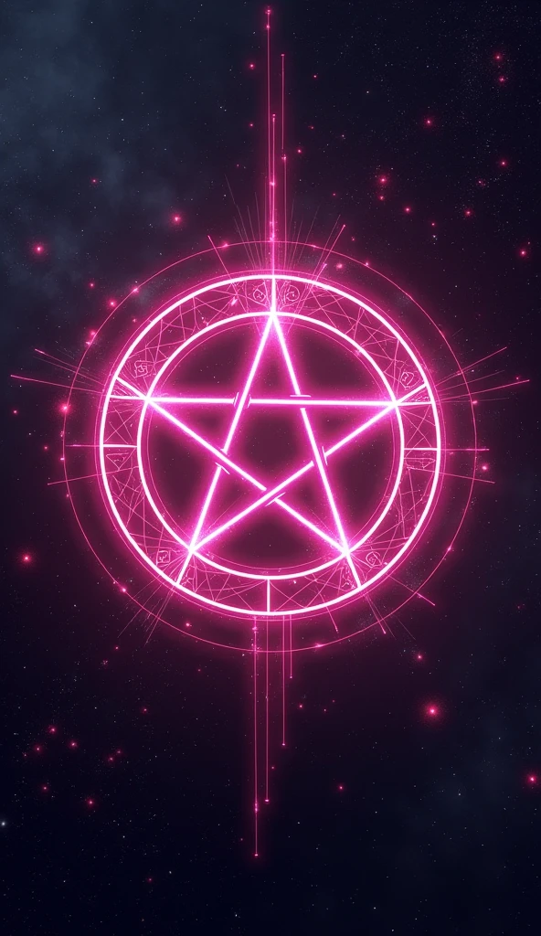 A geometric pattern of a magic circle, with emphasis on the contours ...