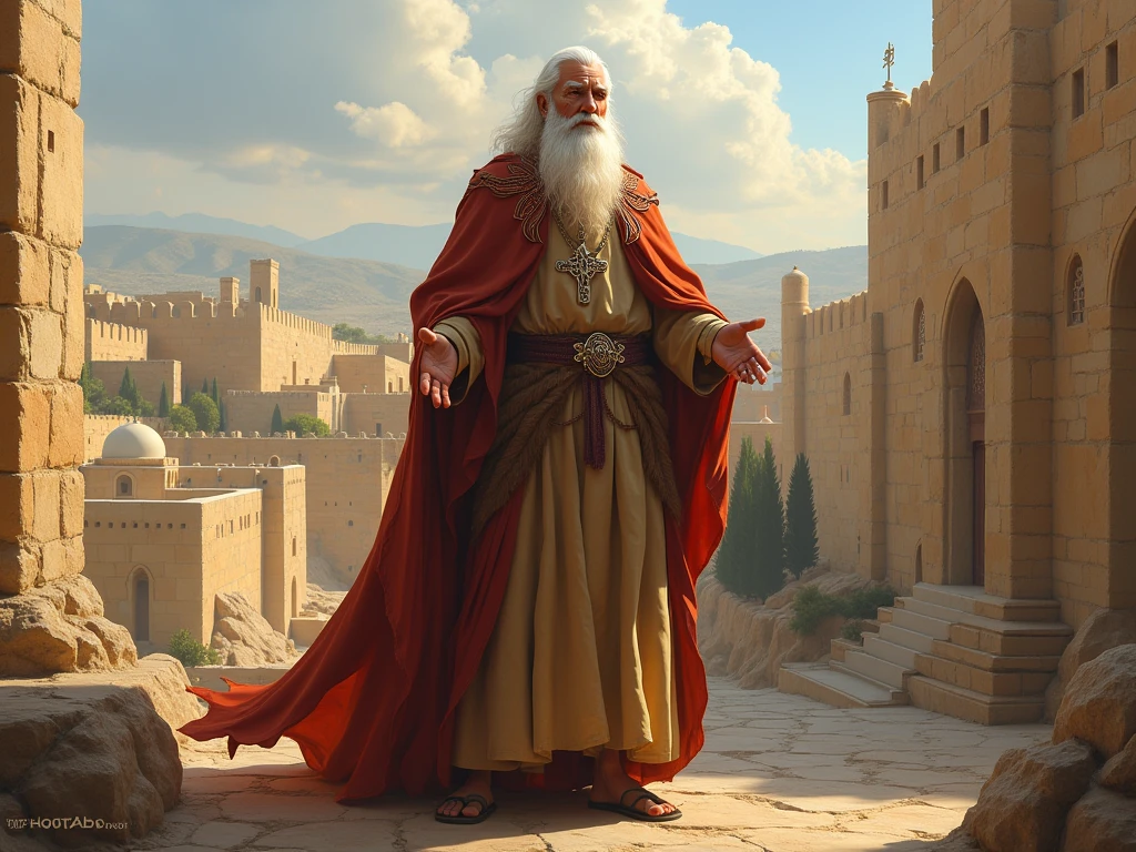 Generates an image of a Hebrew prophet from the 4th century before ...