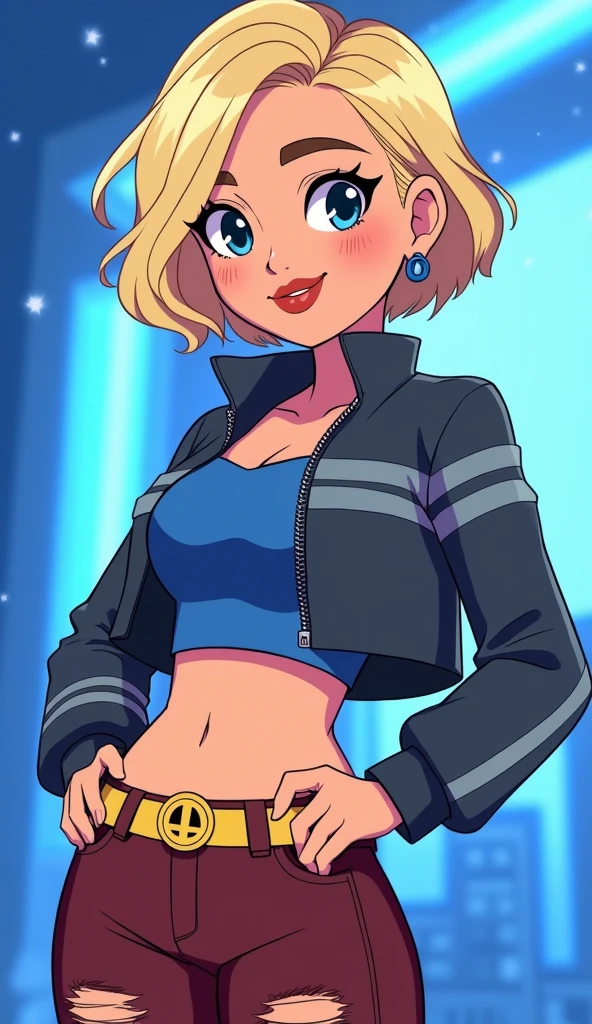 (Close up), ((Kara from DC Super Hero Girls 2019)), short blonde hair ...
