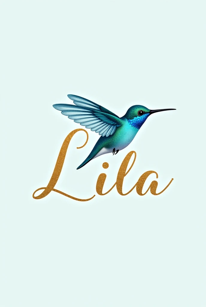 PERSONALIZED logo for LILA , with the name in cursive gold tone - SeaArt AI