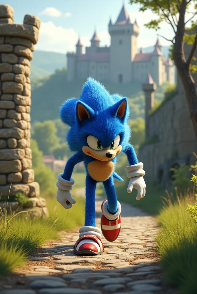 Sonic with a dog's head And a medieval setting - SeaArt AI
