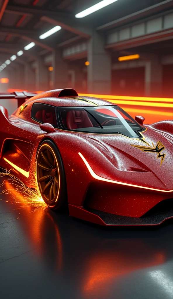 "Imagine a futuristic car with a design inspired by the superhero Flash ...