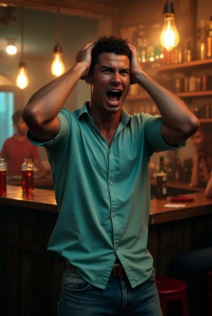 Hyper realistic photo of Cristiano Ronaldo standing up to his waist ...