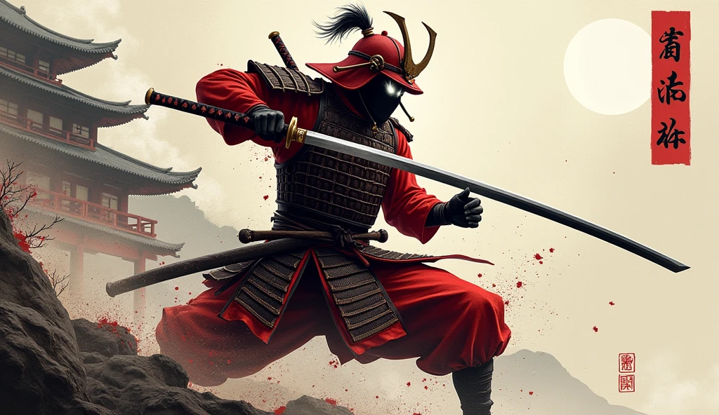 Score_9, Score_8, Score_7_up, 1man, samurai, white flame eye - SeaArt AI