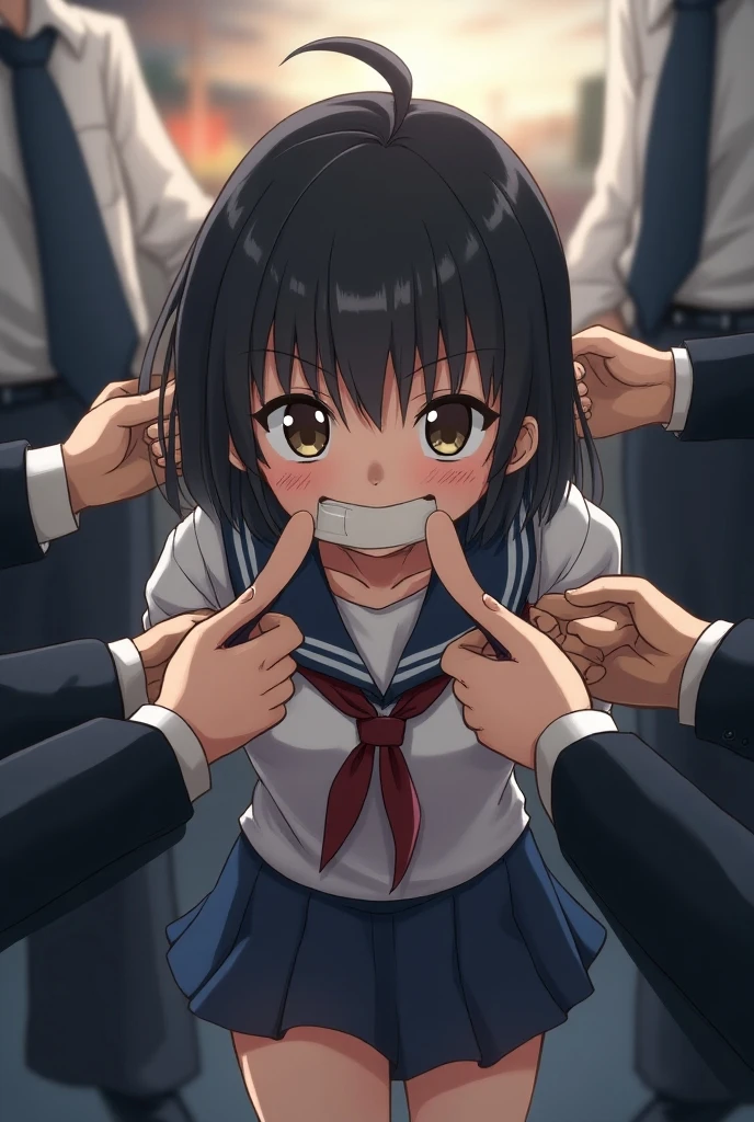 Arrest,Animation,girl,japan,hijacking,streamer,tied up woman - SeaArt AI