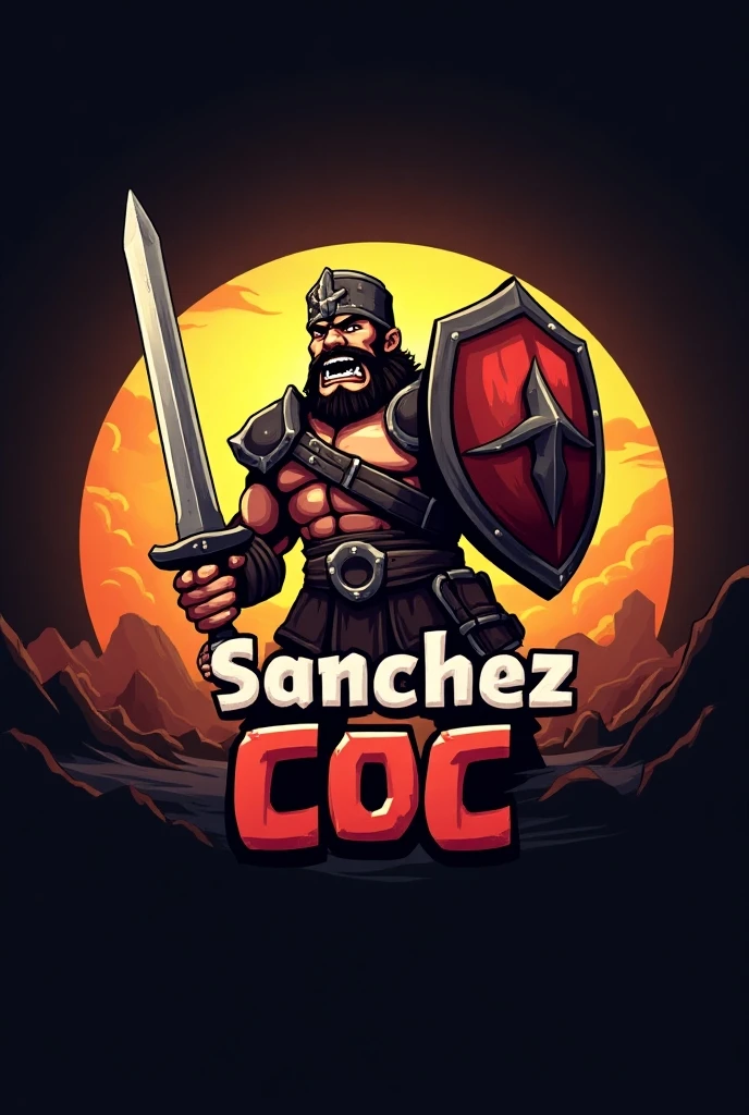 Make logo of clash of clans for youtube channel for name sanchez coc ...