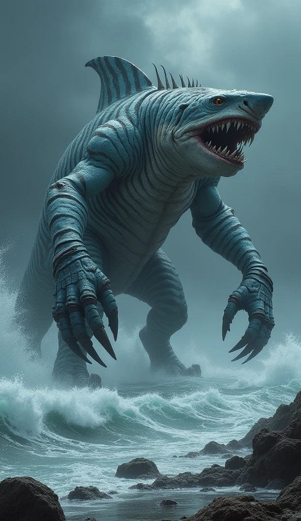 " Create an image of a creepy monster hybrid , combining the ...