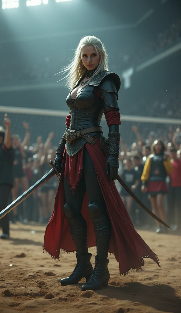 A poster based on The Witcher game, featuring Ciri in original Ciri ...