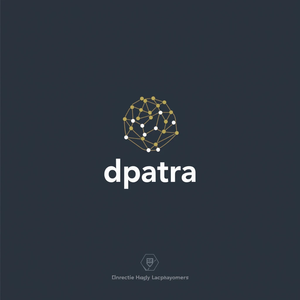 Create a professional logo for DPatra (short for "Decentralized Patra ...