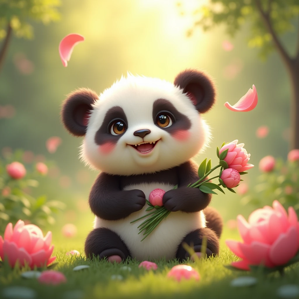 Palulu, a magic baby panda, big ear, big eye, furry panda, a bite fat ...