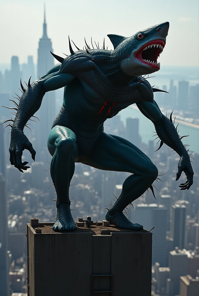 Spider-Man and a shark fusion - SeaArt AI