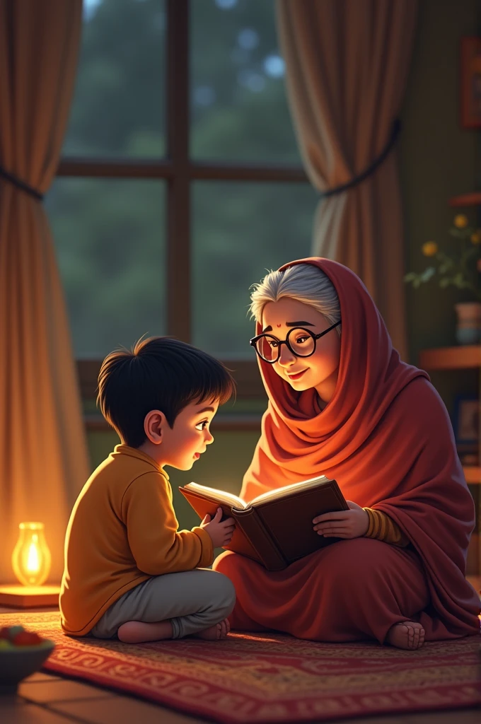 A Cozy Evening with Dadi The scene opens in a cozy, warm room - SeaArt AI