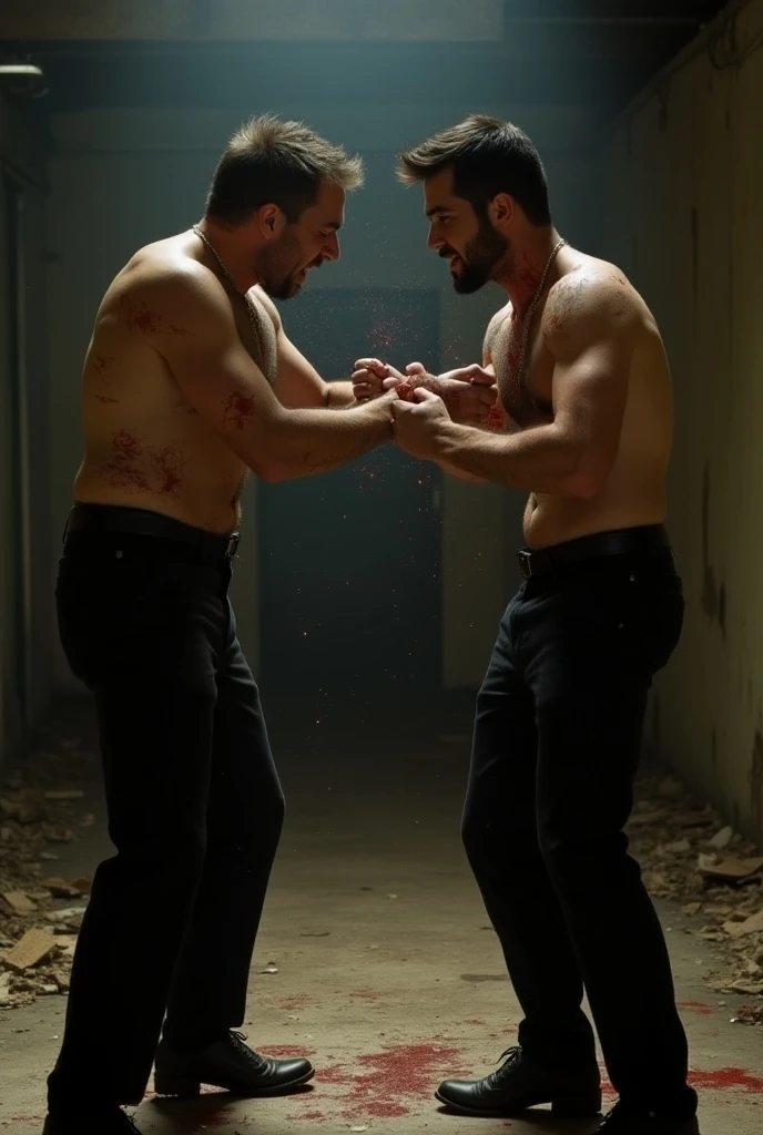 Fight Club movie scene ,keller ,Fightings,Tyler Durden - SeaArt AI