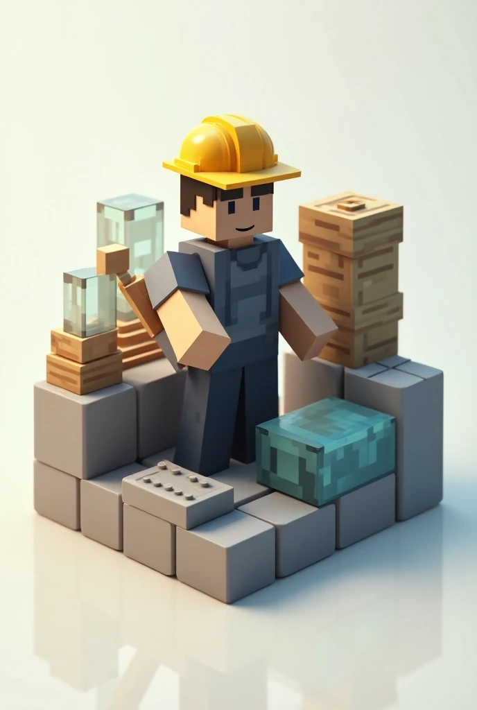 Eye-catching and creative logo for an architect, Minecraft style ...