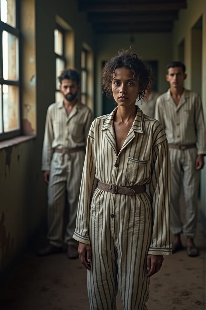 Dirty and skinny Jews in concentration camps in their striped pajamas ...