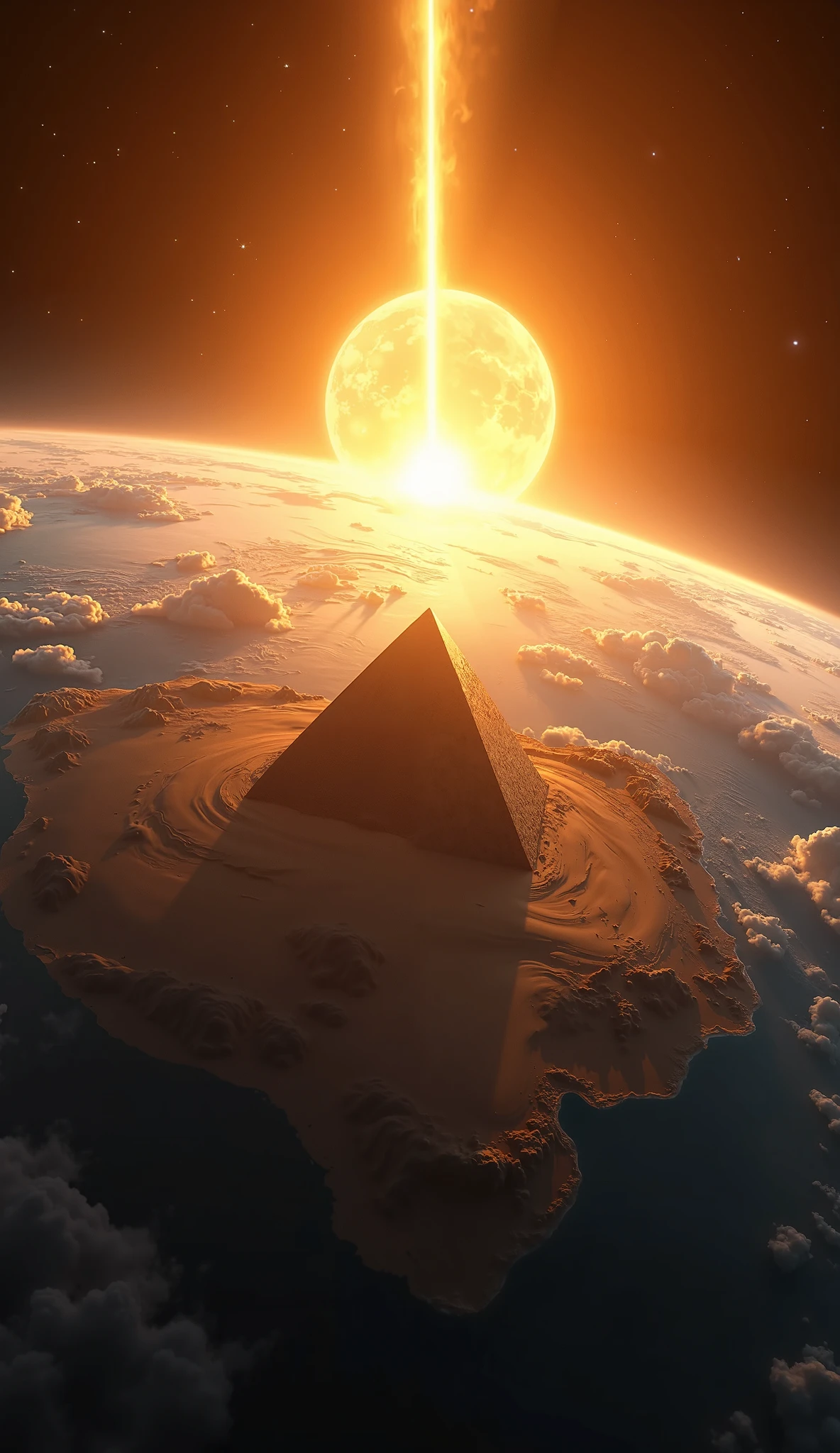 A highly detailed 4K depiction of the Earth viewed from space - SeaArt AI