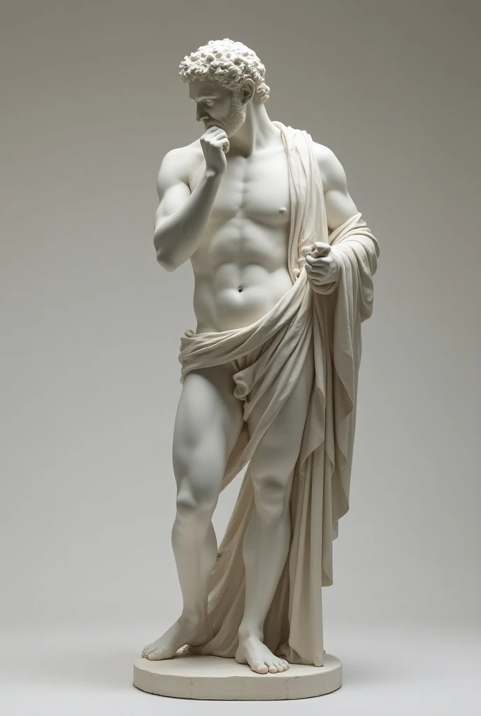 Greek statue of a man thinking - SeaArt AI