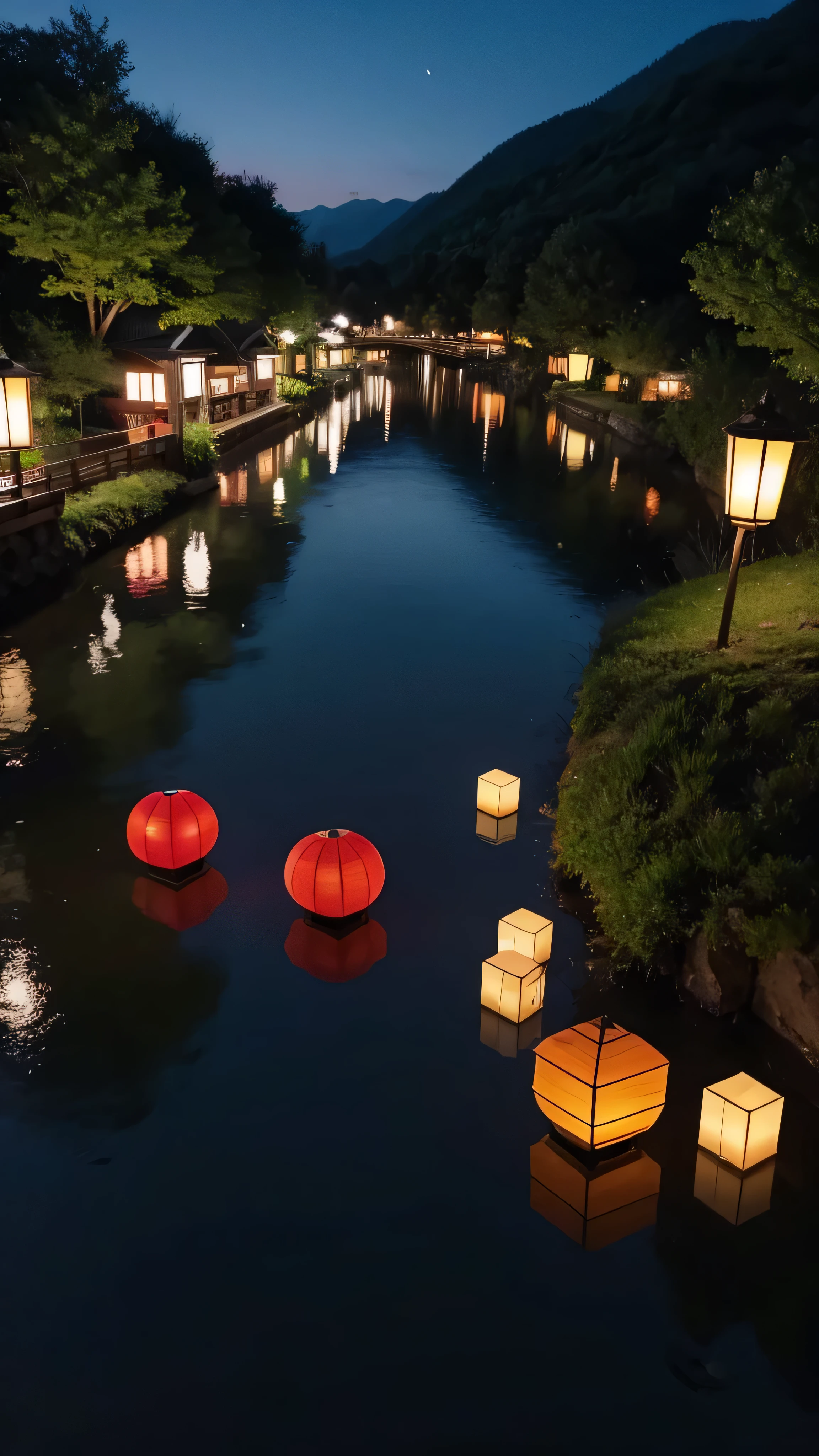 (1111) Today's Challenge Theme: Floating Lanterns created with SeaArt AI