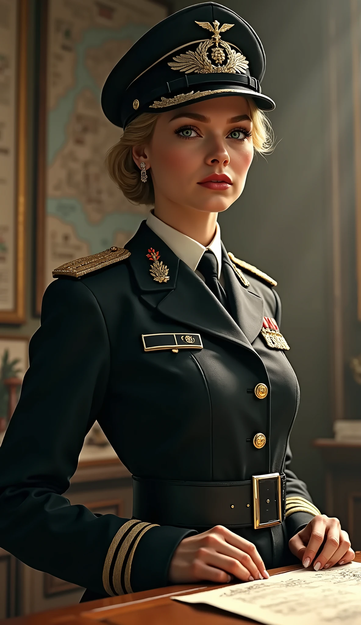 A young and beautiful female German general in the First World War ...