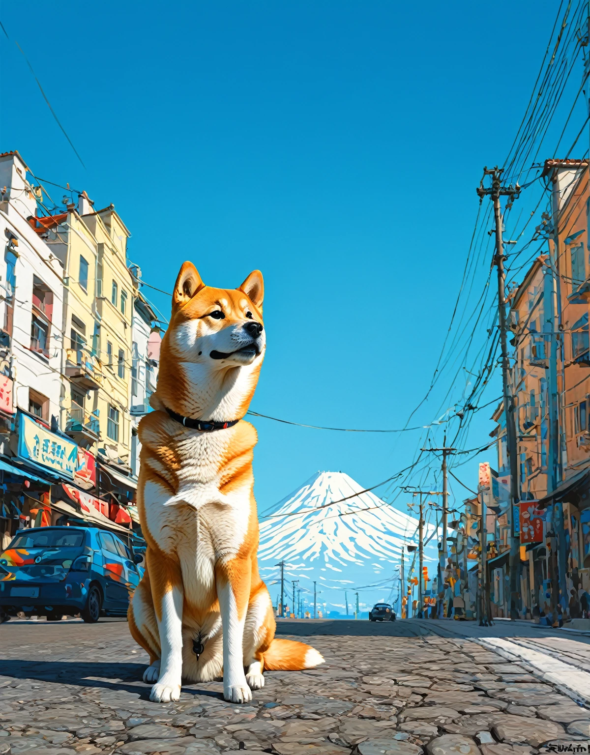 Lisa Keen-style Shiba Inu by Emmanuel Siu and Alena Aenami, Tintin ...