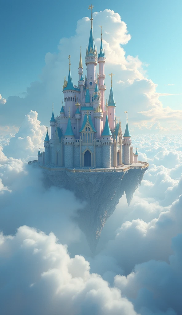 Castle in the Sky、 imaginary、Above the Clouds、Flowing Clouds - SeaArt AI