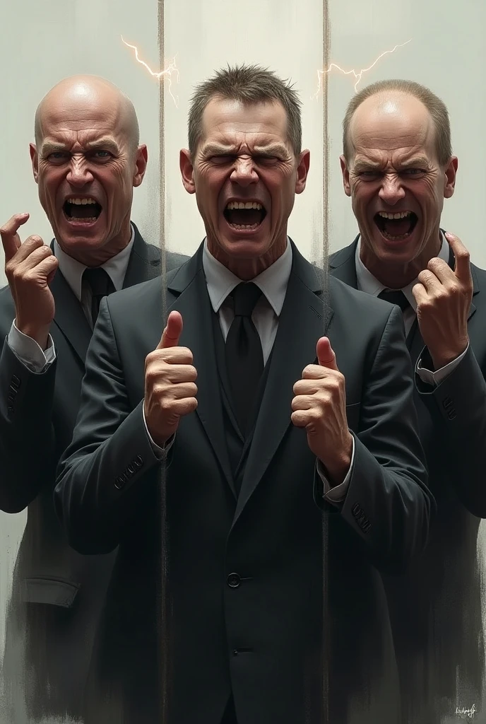 Image that represents anger, indignation and fear separately as ...