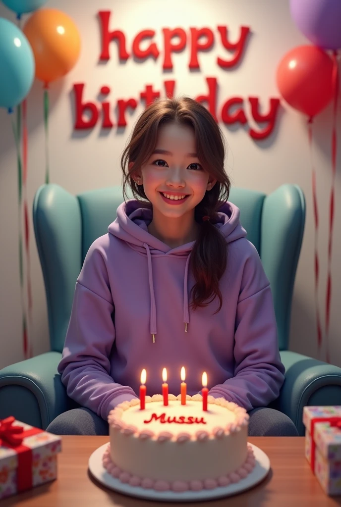 Create a realistic a profile picture where a 20 year old girl is ...