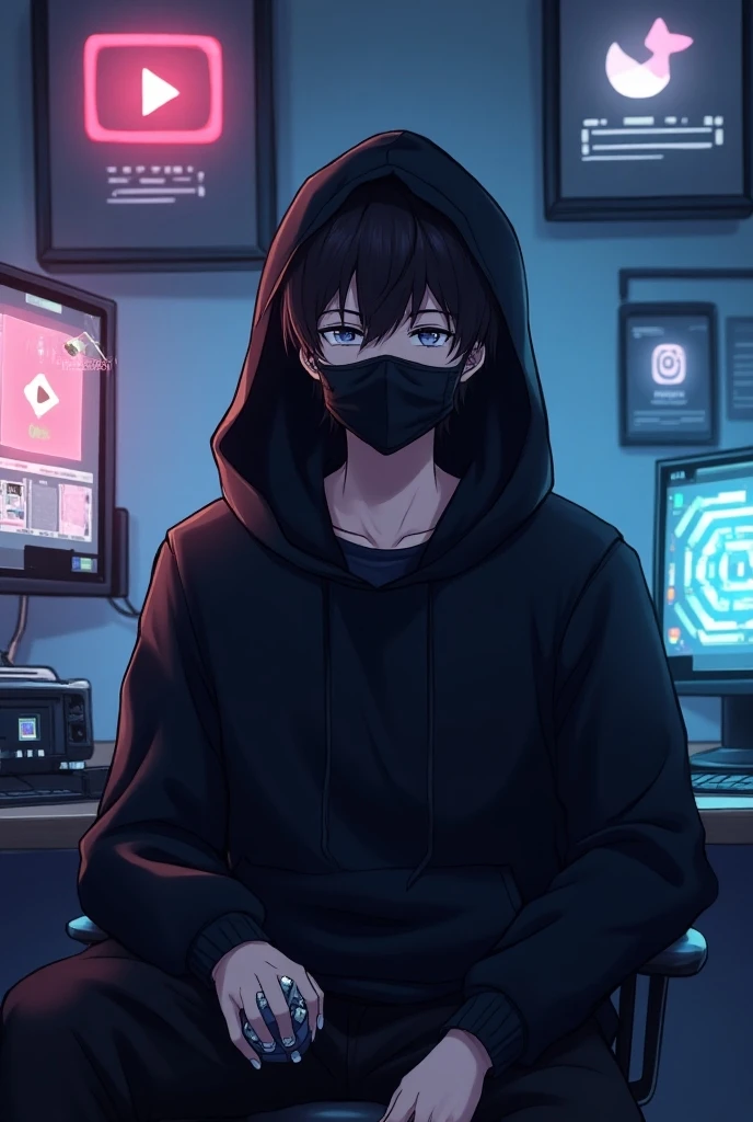 Creating for character:- "Create a anime boy who have a mature looking ...