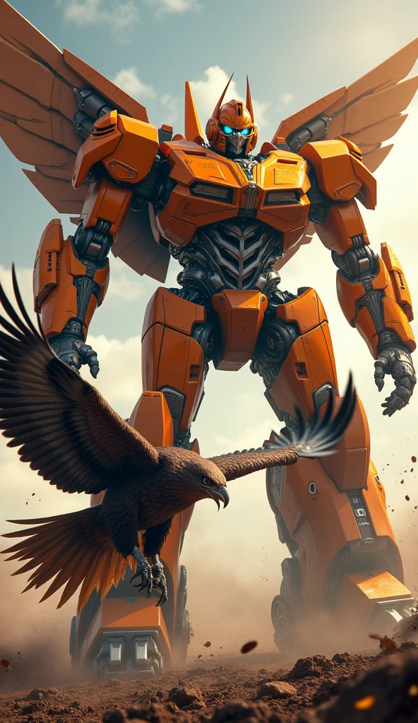 **Prompt:** Picture a fierce standoff between two titans, an enraged ...