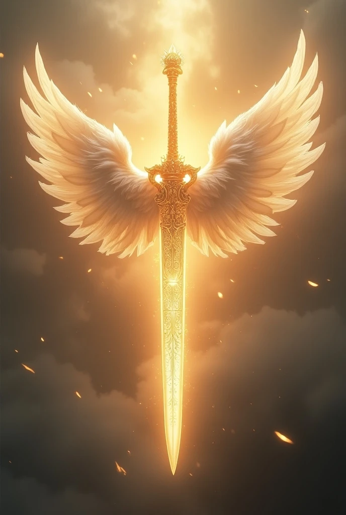 Flying Sword with Angel wings - SeaArt AI