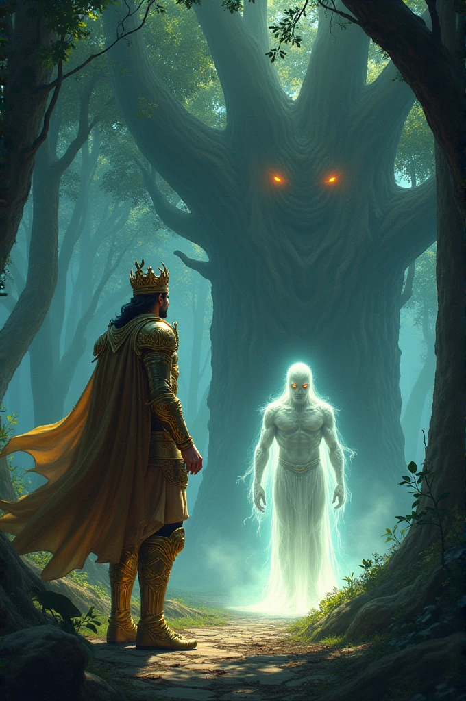 "Vikramaditya, a strong and wise king in royal attire with a golden ...