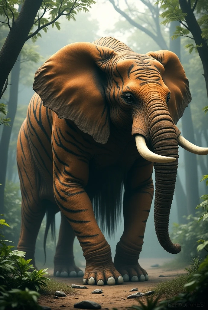 Elephant and tiger Mix - SeaArt AI