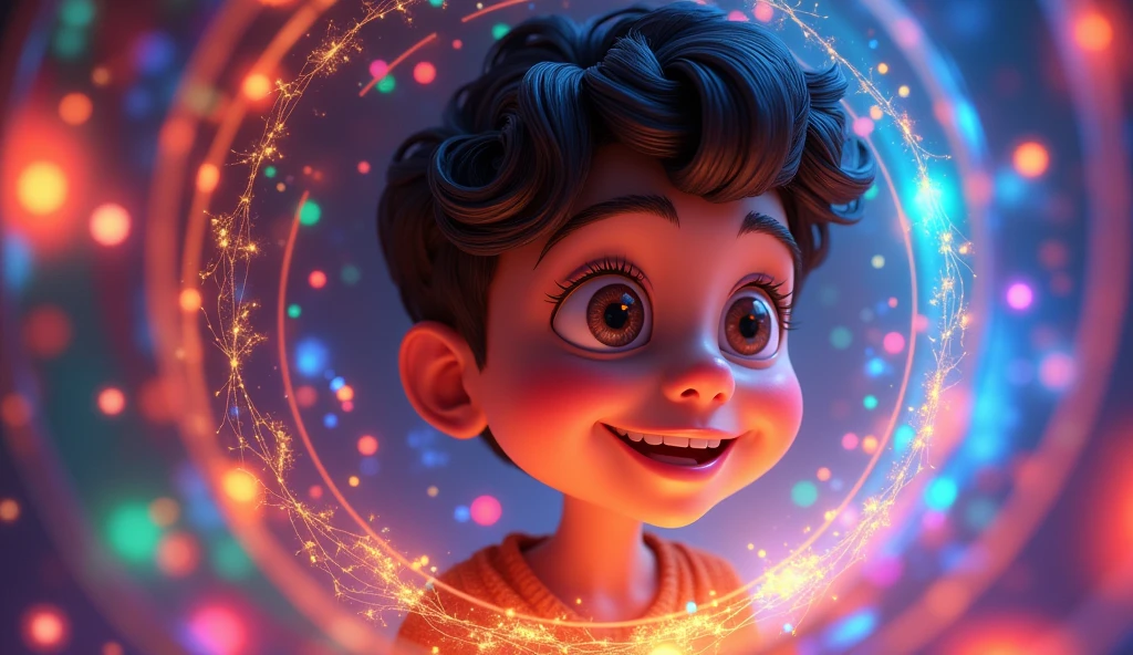 A looking at the world through a kaleidoscope of colors, seeing the ...