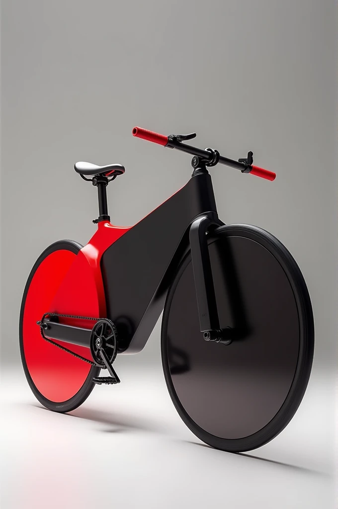 A double-colored bicycle, one color red and the other black - SeaArt AI