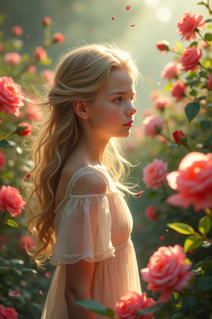 Gadis bunga mawar - SeaArt AI