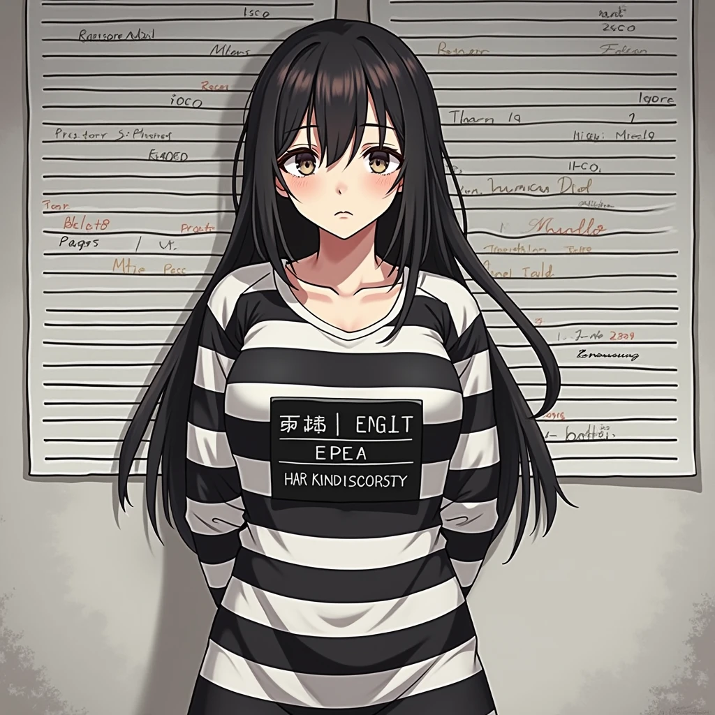 Prison girl, blonde, prison uniform, striped uniform , photo of the ...