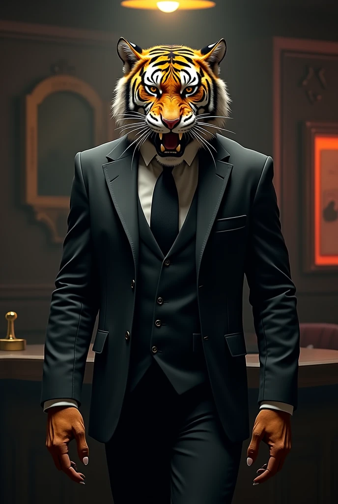 Tiger gangster mafia equipment heist - SeaArt AI