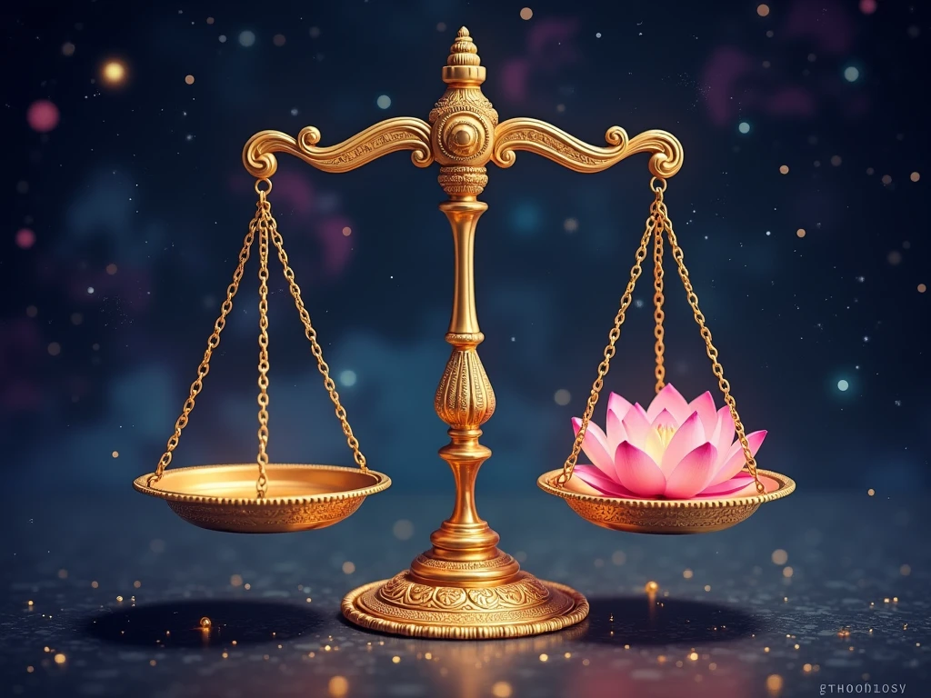 Create an image depicting Tula Rashi (Libra) in Vedic astrology - SeaArt AI