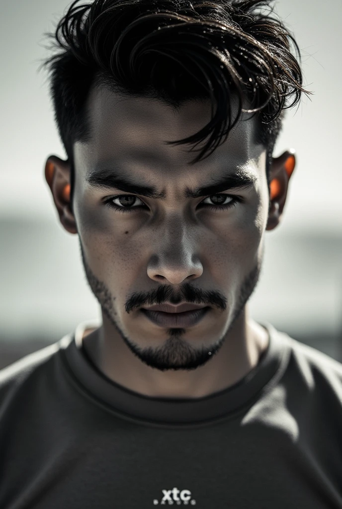 A man's face with the words Faisal nirwana, wearing a shirt called xtc ...