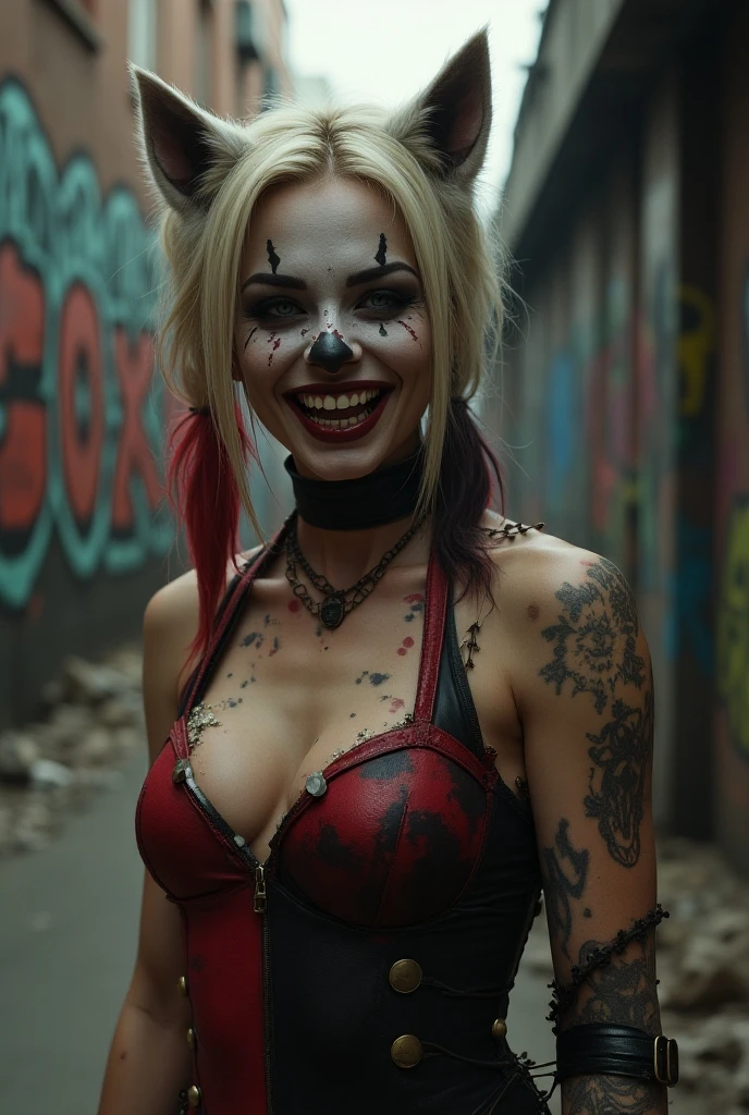 Harley Quinn. animal style, hyena - SeaArt AI