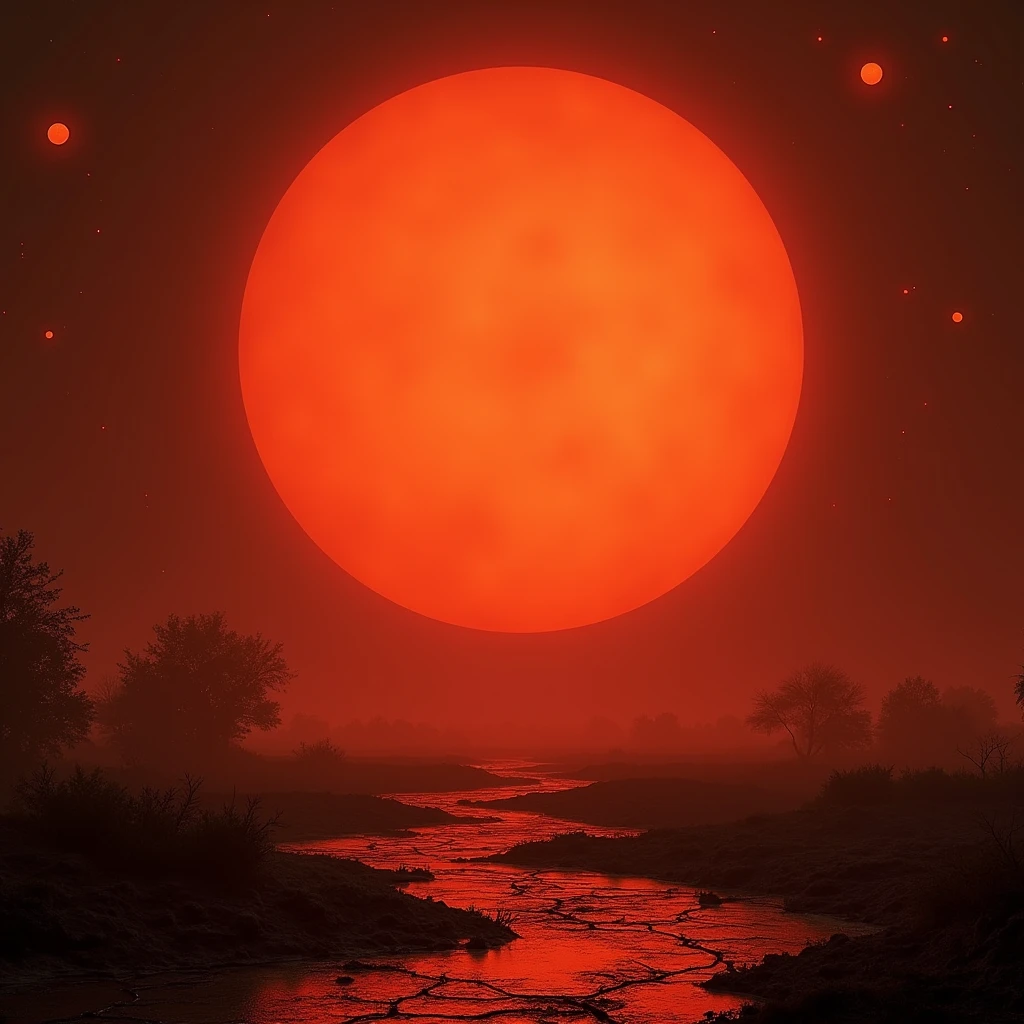 the end of the Sun as seen from Earth、Red giant stars visible from the ...