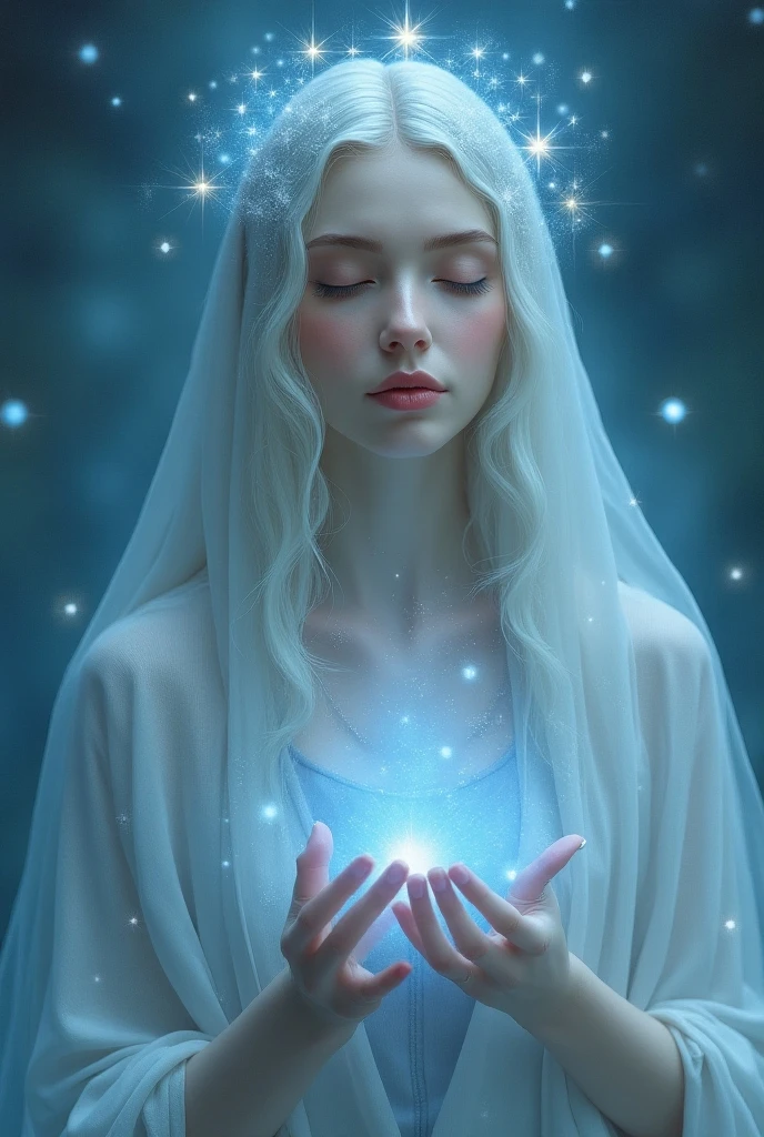 Prophesis is often depicted as a serene and mysterious figure - SeaArt AI