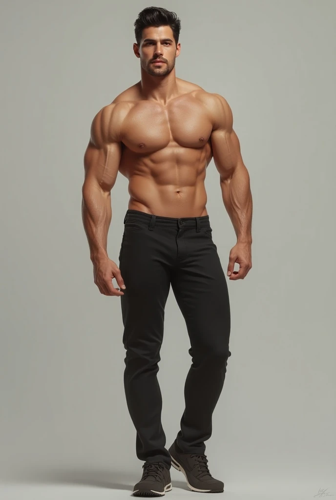 Full body photorealistic shots of handsome hunky slender Persival de ...