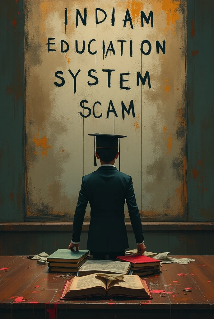 Indian education system scam thumbnail background text education system ...