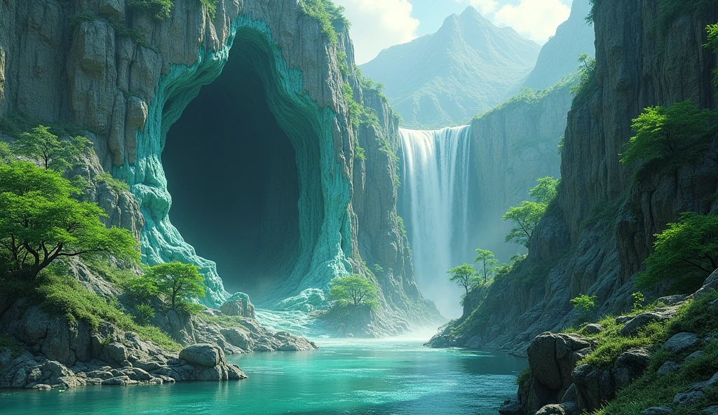 There is a mountain made of jade and metal ore，There is a naturally ...