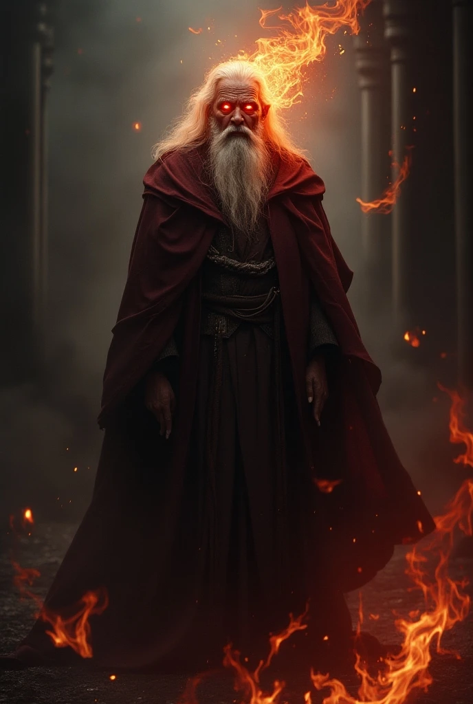 Merlin with eyes of fire - SeaArt AI